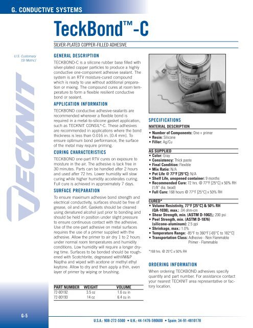 G. CONDUCTIVE SYSTEMS Tec
