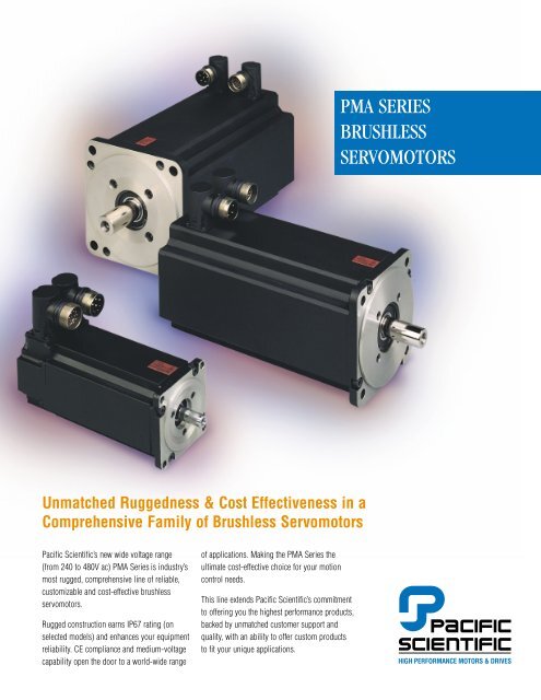 PMA SERIES BRUSHLESS SERVOMOTORS - Control Components