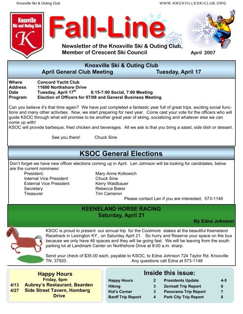 Fall-Line - Knoxville Ski and Outing Club