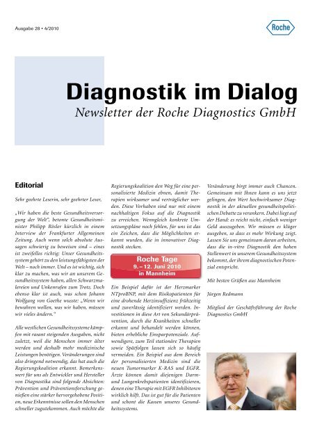 Diagnostik im Dialog - Roche Diagnostics