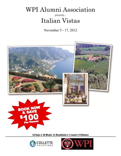 WPI Alumni Association Italian Vistas
