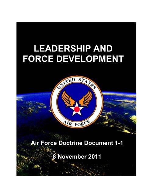 AFDD Template Guide LEADERSHIP AND ... - Air Force E-Publishing