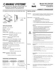 Tech. sheet - MAMAC Systems