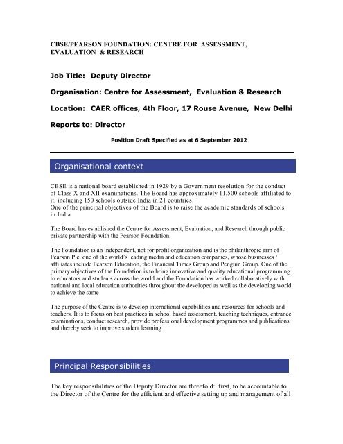 Job Descriptions Samples Sample Job Description Template – Senior