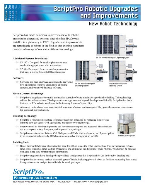 ScriptPro Robotic Upgrades and Improvements