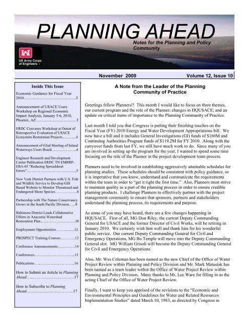 November - Planning Community Toolbox - U.S. Army