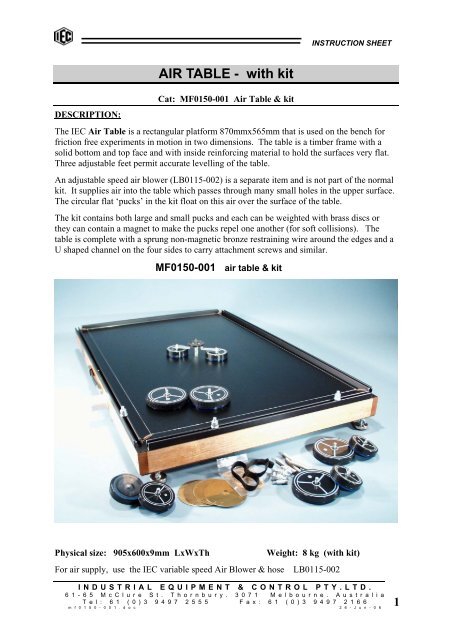 AIR TABLE - with kit