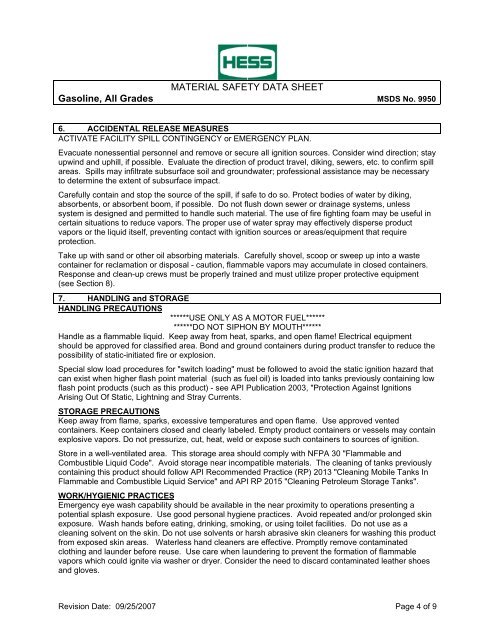 MATERIAL SAFETY DATA SHEE