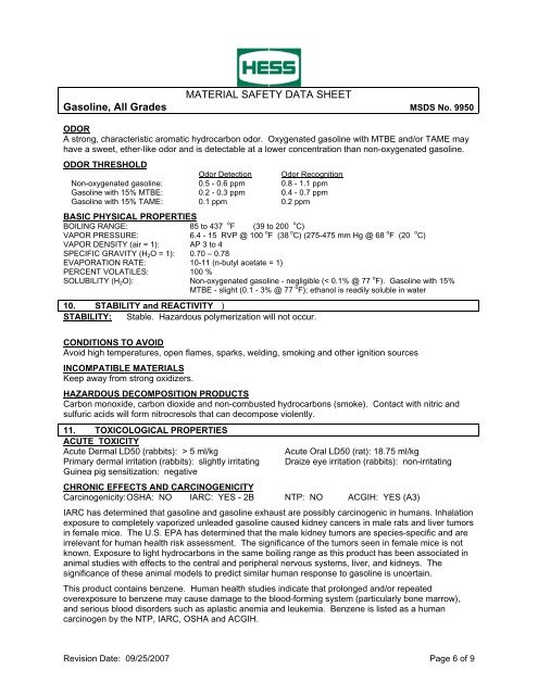 MATERIAL SAFETY DATA SHEE