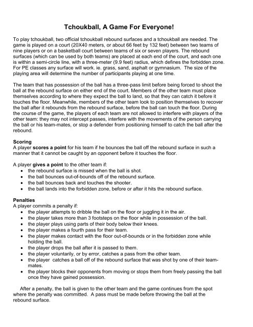 Tchoukball, A Game For Everyone!