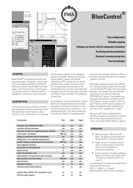 BlueControl - Pma-xtra.de