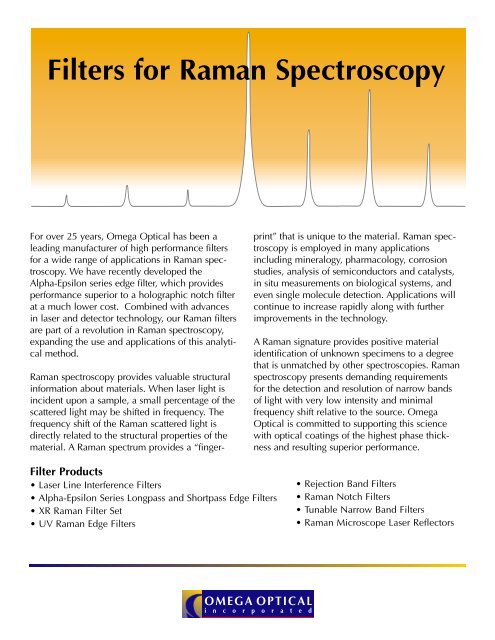 Filters for Raman Spectroscopy - Horiba