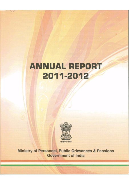 Annual Report - Ministry of Personnel, Public Grievances and ...