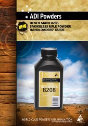 pistol - ADI Powders Handloaders' Guide
