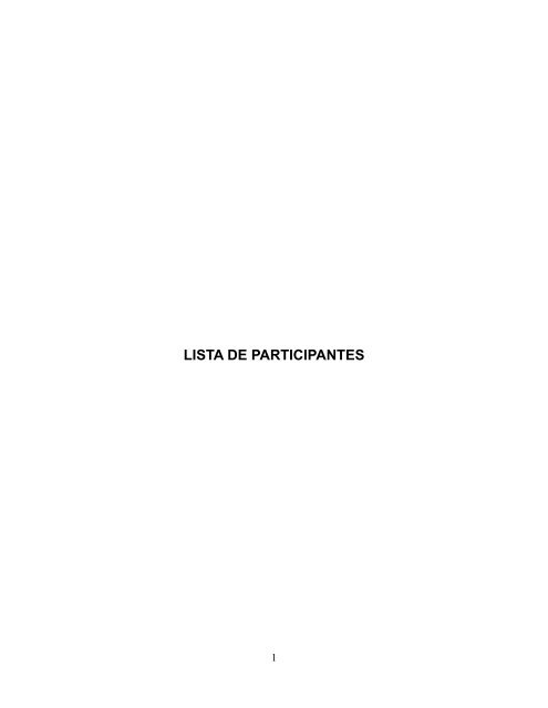 LISTA DE PARTICIPANTES