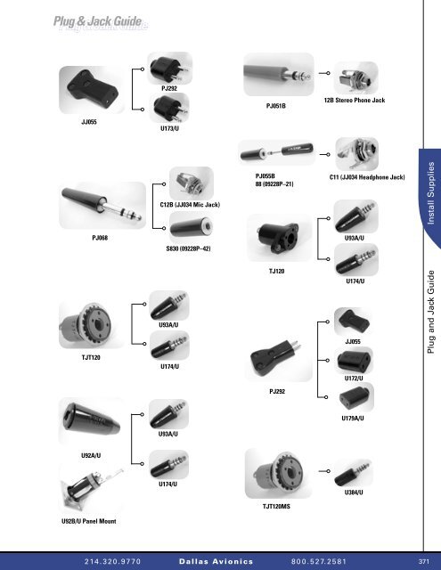 Plug & Jack Guide - Dallas Avionics, Inc.