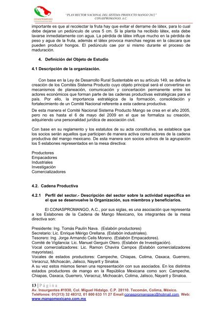 “PLAN RECTOR NACIONAL D