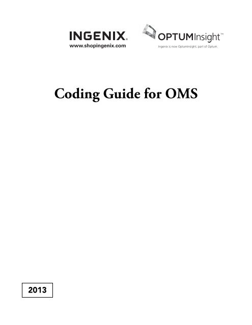 Coding Guide for OMS - OptumCoding.com