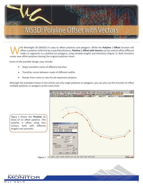 MS3D: Polyline Offset with Vectors - Mintec, Inc.