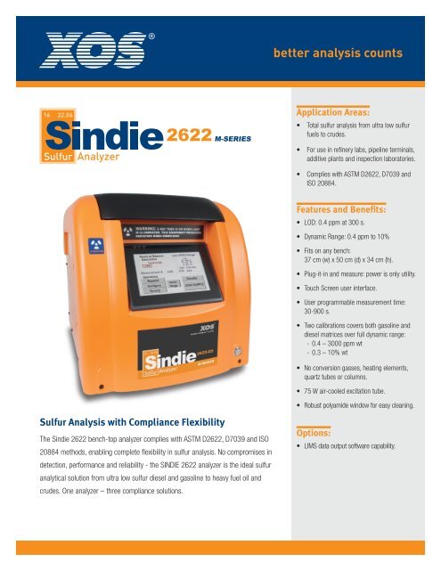 Sindie 2622 M-Series Analyzer Brochure - XOS