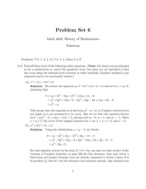 Problem Set 6