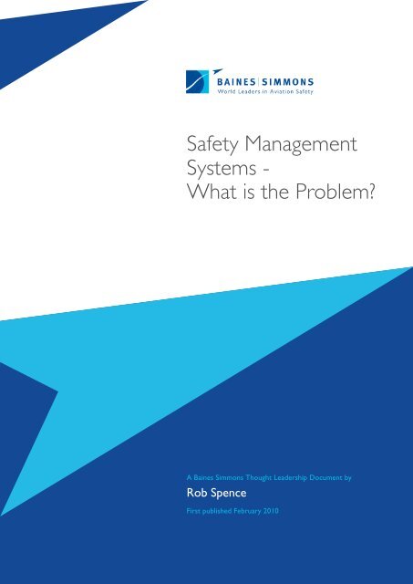 Safety Management Systems - What is the ... - Baines Simmons