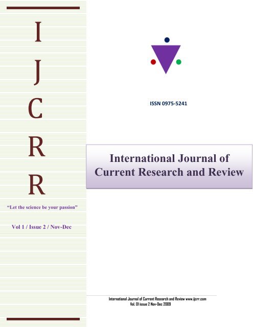 issue 02 - International Journal of Current Research and Review