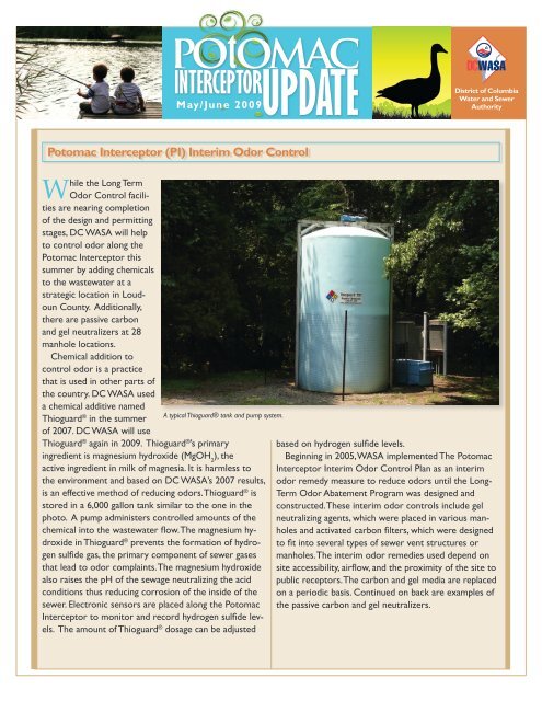 Potomac Interceptor Project Newsletter - DC Water