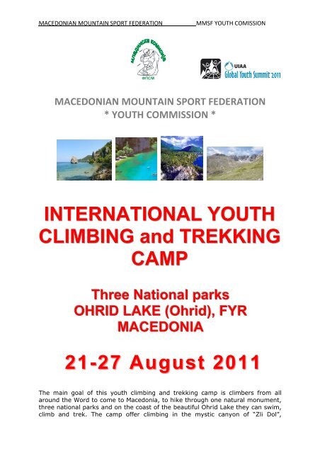 Youth Camp, FYR Macedonia - UIAA