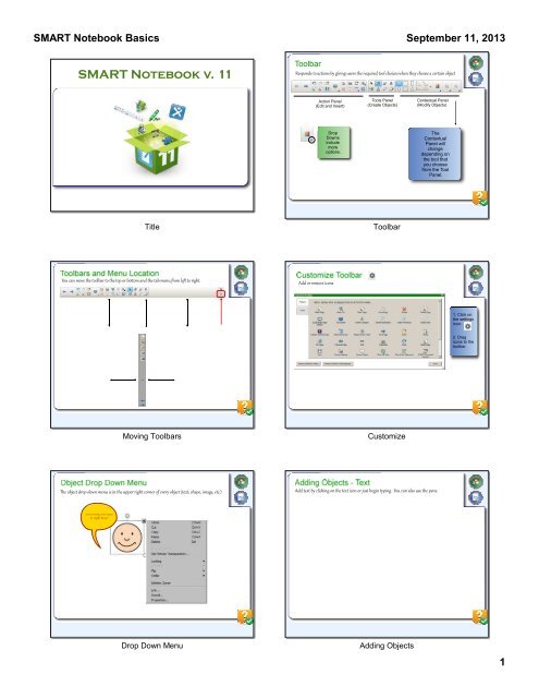 SMARTBoard Notebook 11 Basics