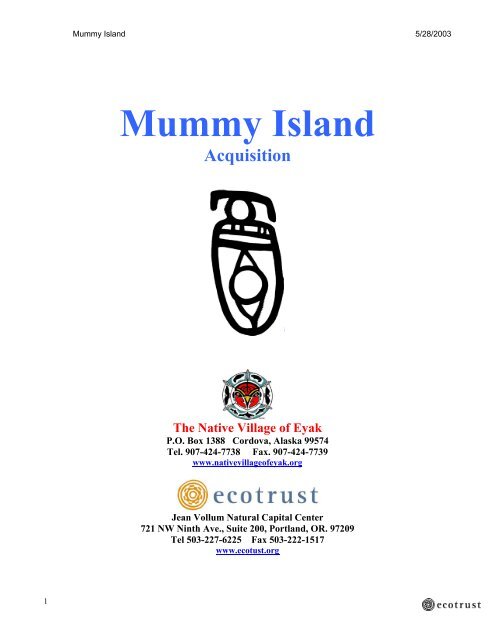 Mummy Island, Copper River, Alaska - Ecotrust and The Native ...