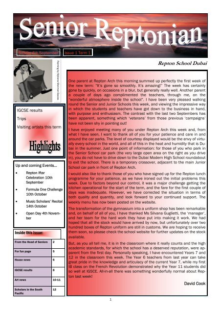 The Senior Reptonian Issue 30 - Repton School Dubai