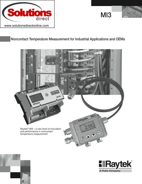 Raytek MI3 Series Noncontact Infrared ... - Solutions Direct