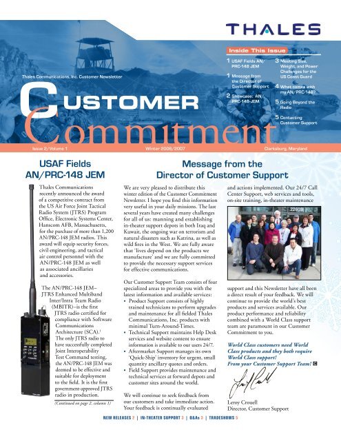 Winter 2006 - Thales Communications, Inc.