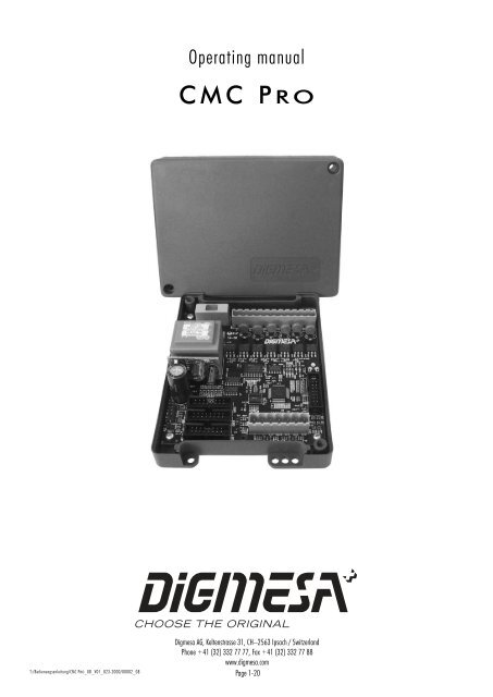 CMC Pro Manual (PDF) - Digmesa