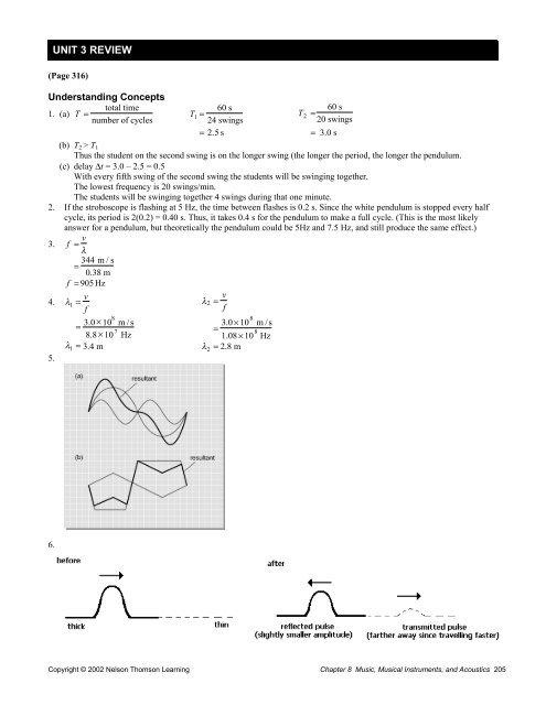 Unit 3 SPH3U Review Solutions - ClassNet