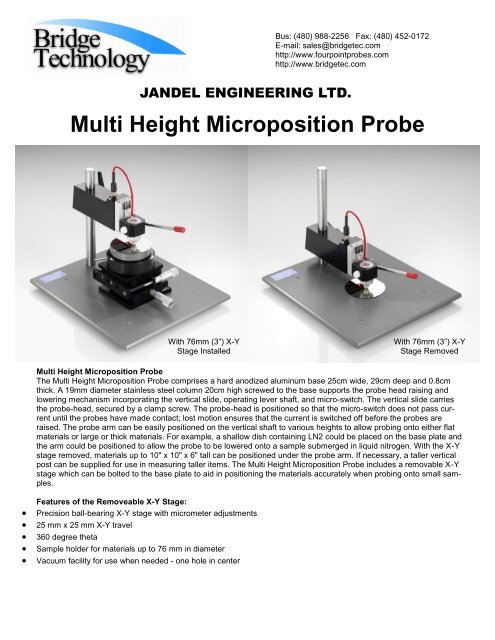 Multi Height Microposition Probe - Four Point Probes