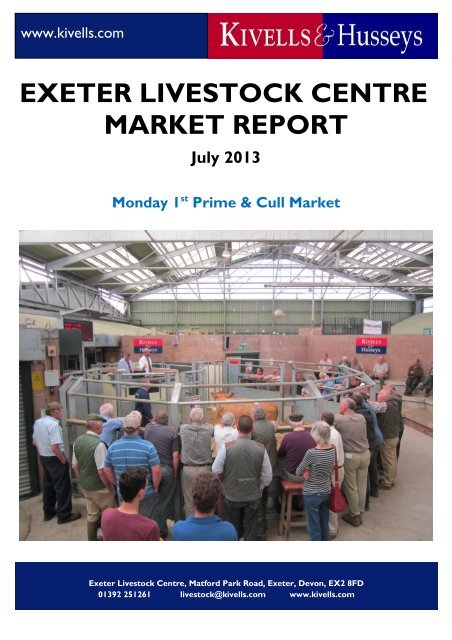EXETER LIVESTOCK CENTRE MARKET REPORT - Kivells