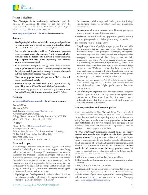 Science Journal Guidelines Submission Guidelines NHSJS