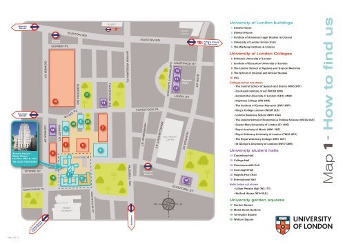 Map 1 - How to find us - University of London