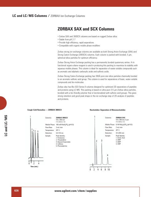 ZORBAX SAX and SCX Columns