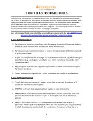 FLAG FOOTBALL RULES - RecSports