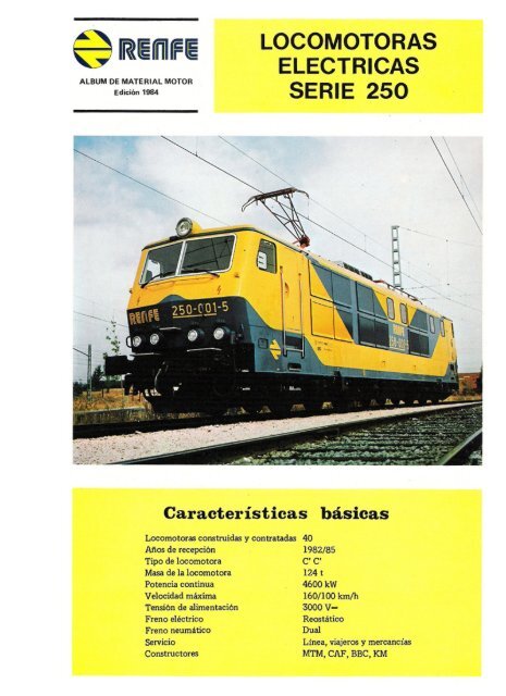 Locomotoras ElÃ©ctricas Serie 250 - Digital Tren