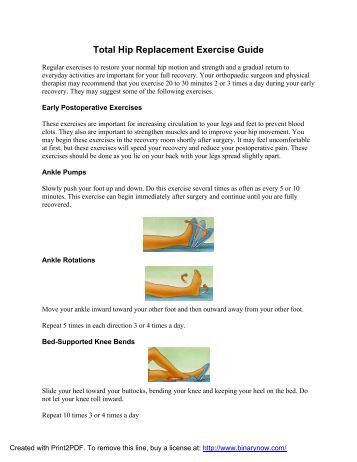 Total Knee Replacement Exercise Booklet - Thunder Bay Regional ...