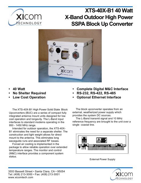 XTS-40X-B1 - Comtech Xicom Technology