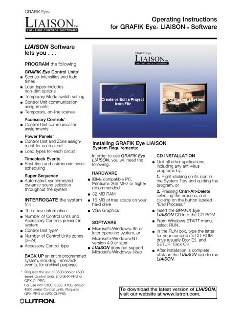 LIAISON Software - Lutron