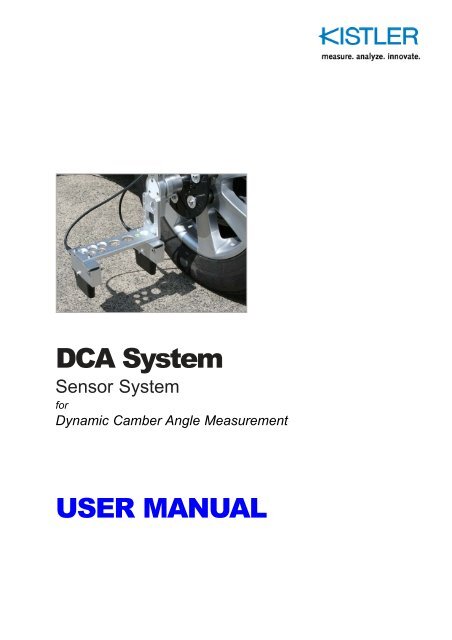 DCA System USER MANUAL - Corrsys Datron
