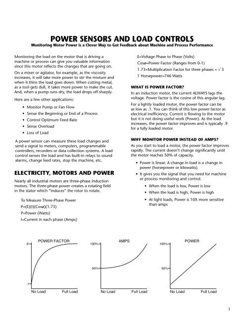 Download Power Sensors And Load Controls PDF - Load Controls Inc