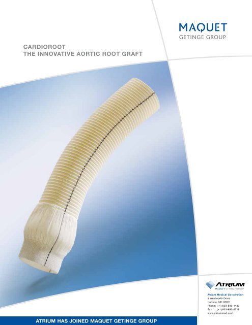 Product Brochure - Atrium Medical Corporation