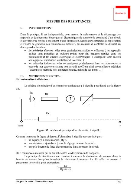 MESURE DES RESISTANCES - Technologue pro